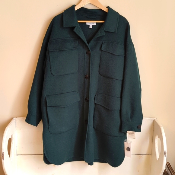 Nordstrom | Jackets & Coats | Nwt Green Wool Utility Shacket | Poshmark
